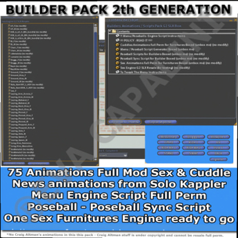 Second Life Marketplace - Builders Animations / Script Pack G2 - Comercial